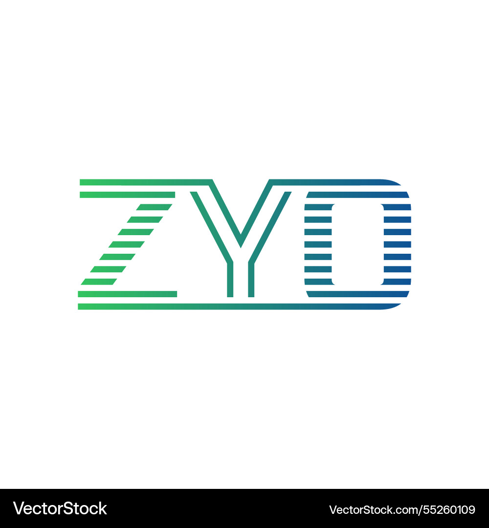 Modern zyo logo design letter minimalist Vector Image