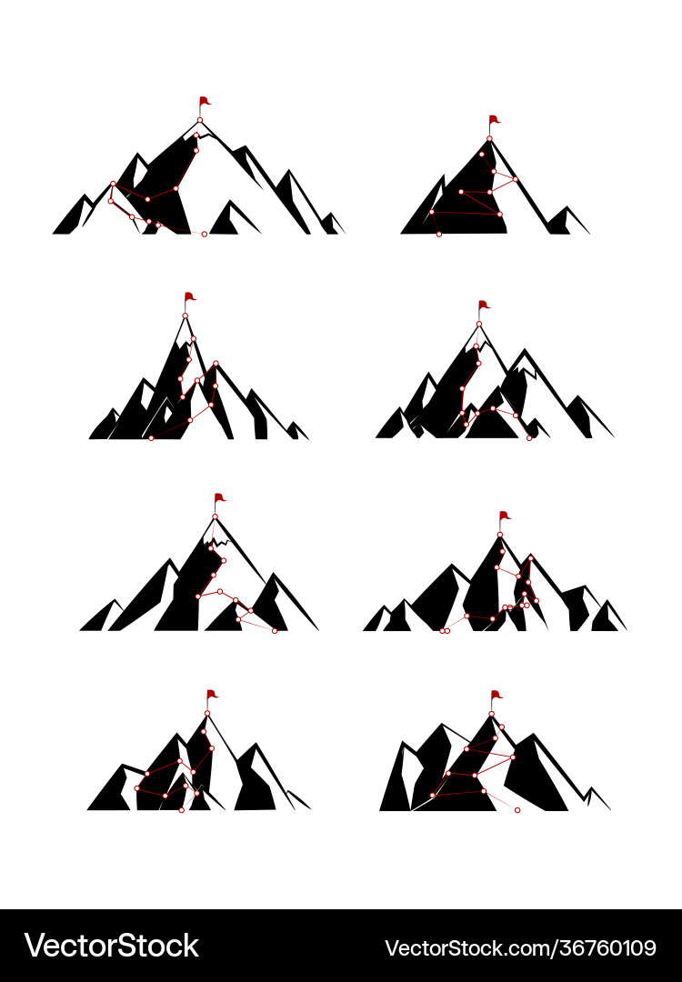 Mountain path Royalty Free Vector Image - VectorStock