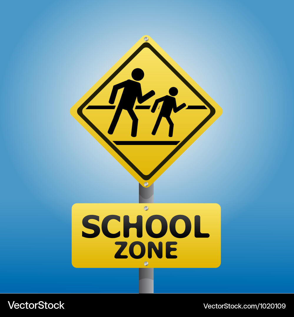 School Zone Sign Vector Images (over 1,600)