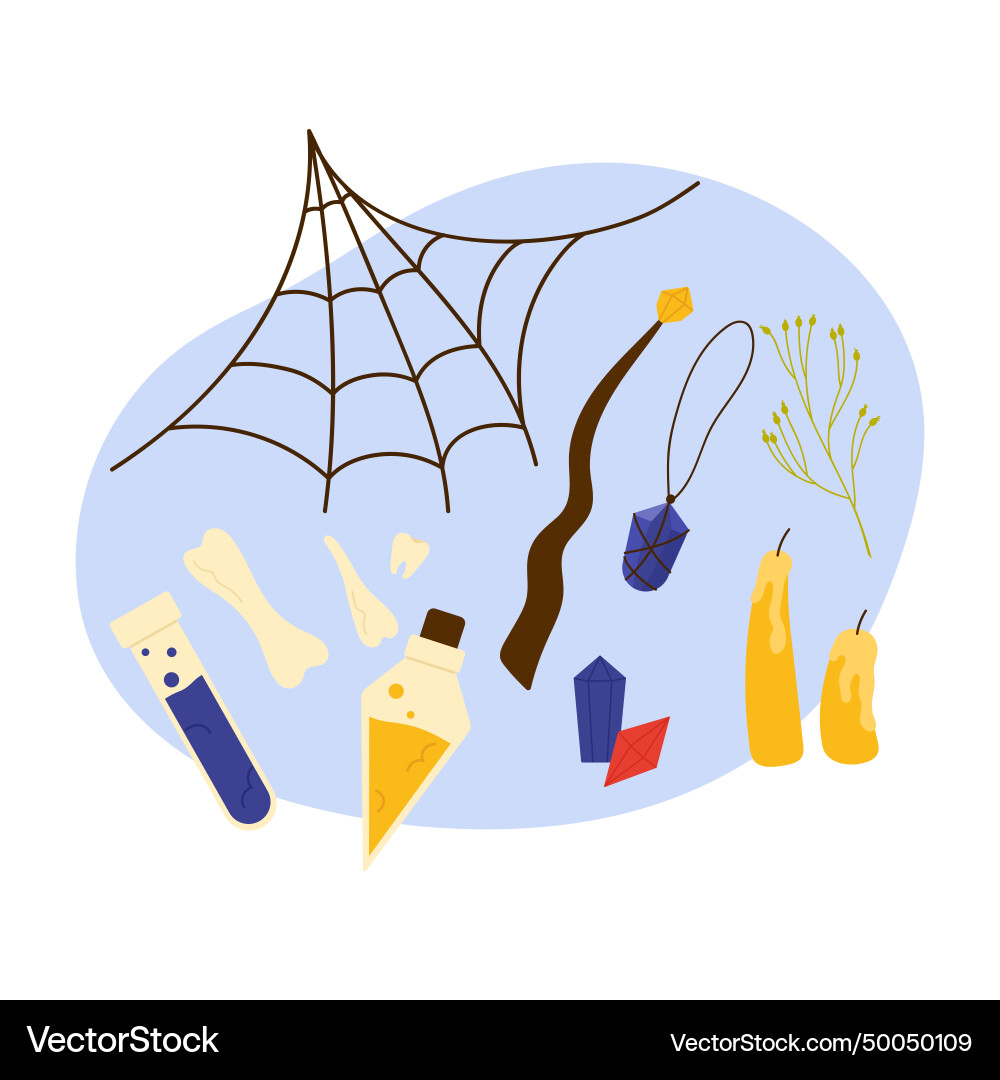 Witchcraft magical tools Royalty Free Vector Image