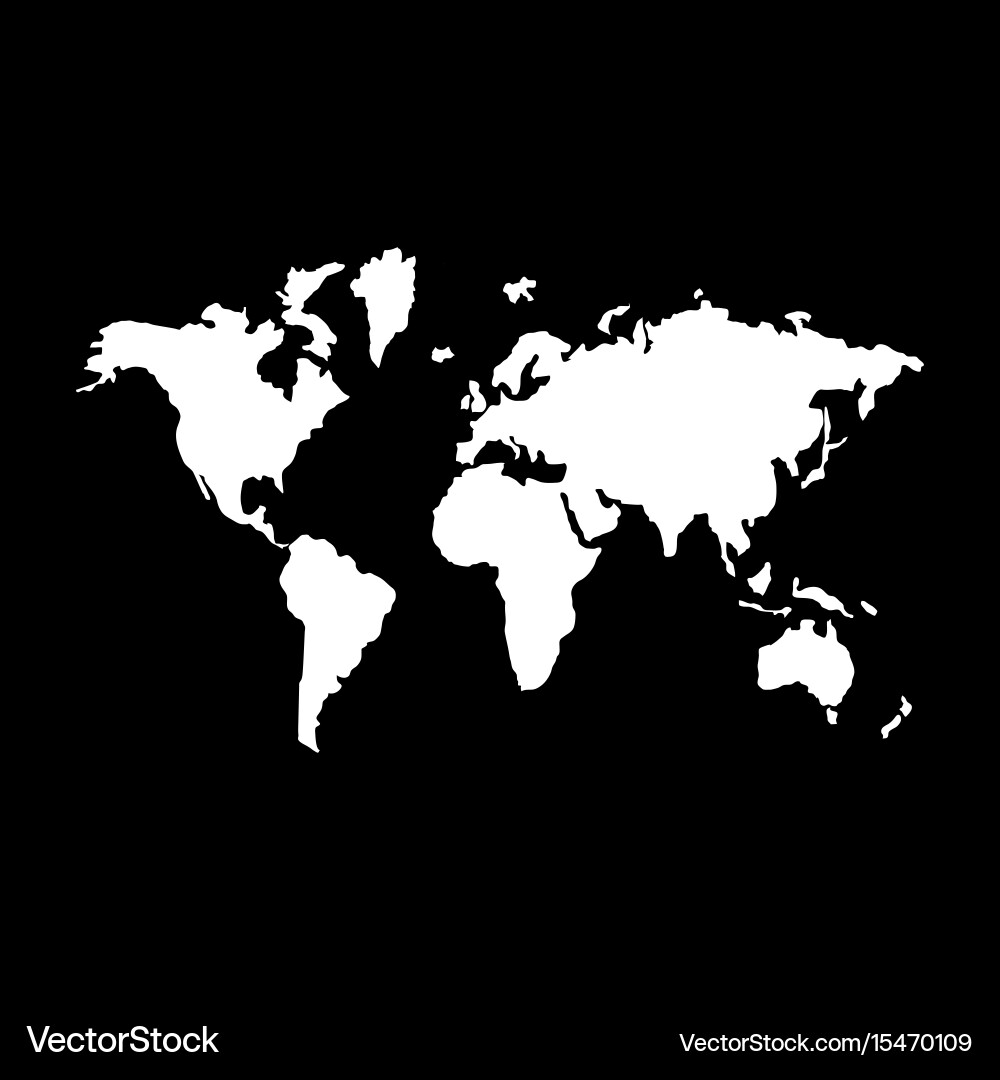 World map it is the white color icon Royalty Free Vector