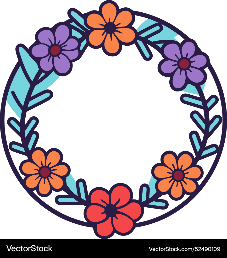 Wreath array splendor Royalty Free Vector Image