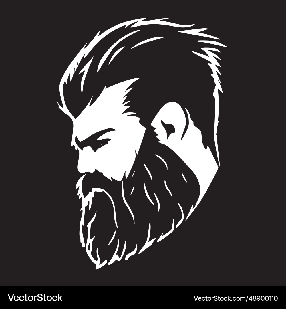 Beard - black and white isolated icon Royalty Free Vector
