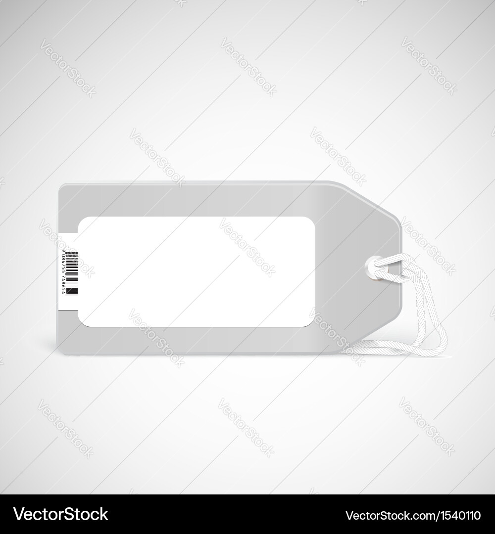 Blank price tag isolated on white Royalty Free Vector Image