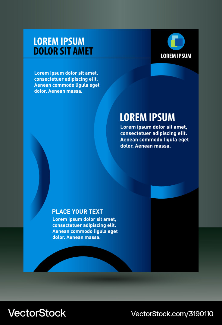 Blue flyer template Royalty Free Vector Image - VectorStock