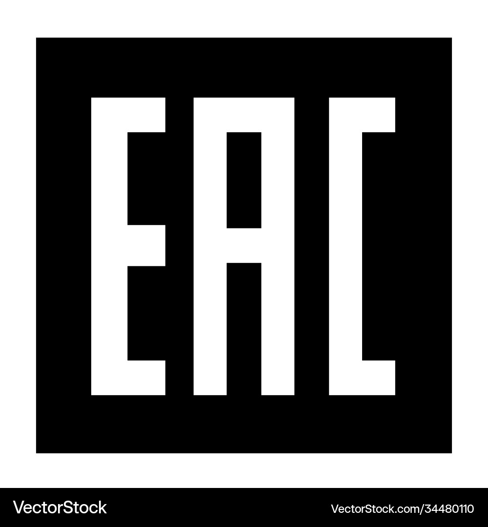 Eac sign single icon product mark package Vector Image