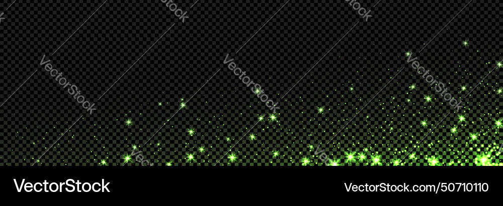 Green firefly light magic effect overlay Vector Image
