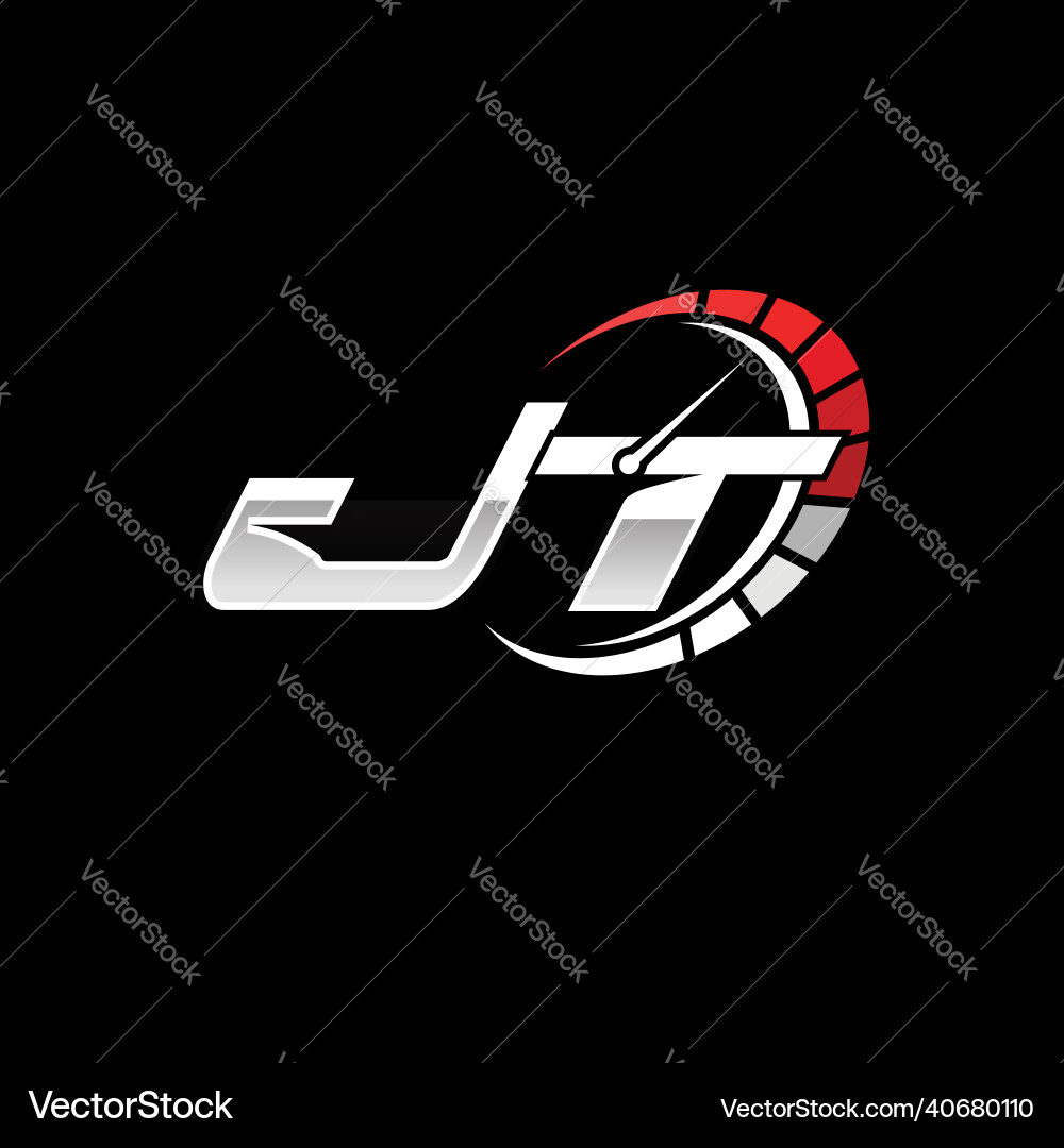 JT Speed Monogram Logo Royalty Free Vector Image