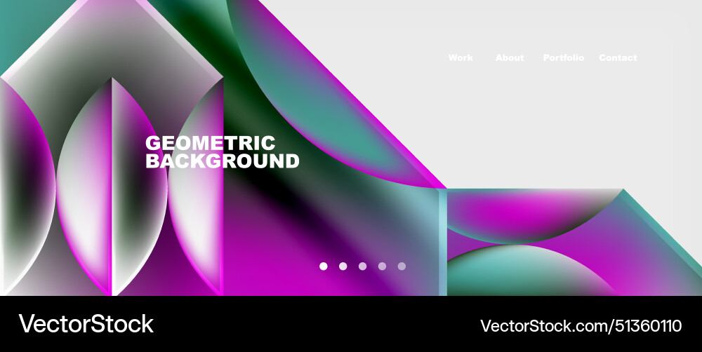 Minimal geometric web site page template design – Royalty-Free Vector ...