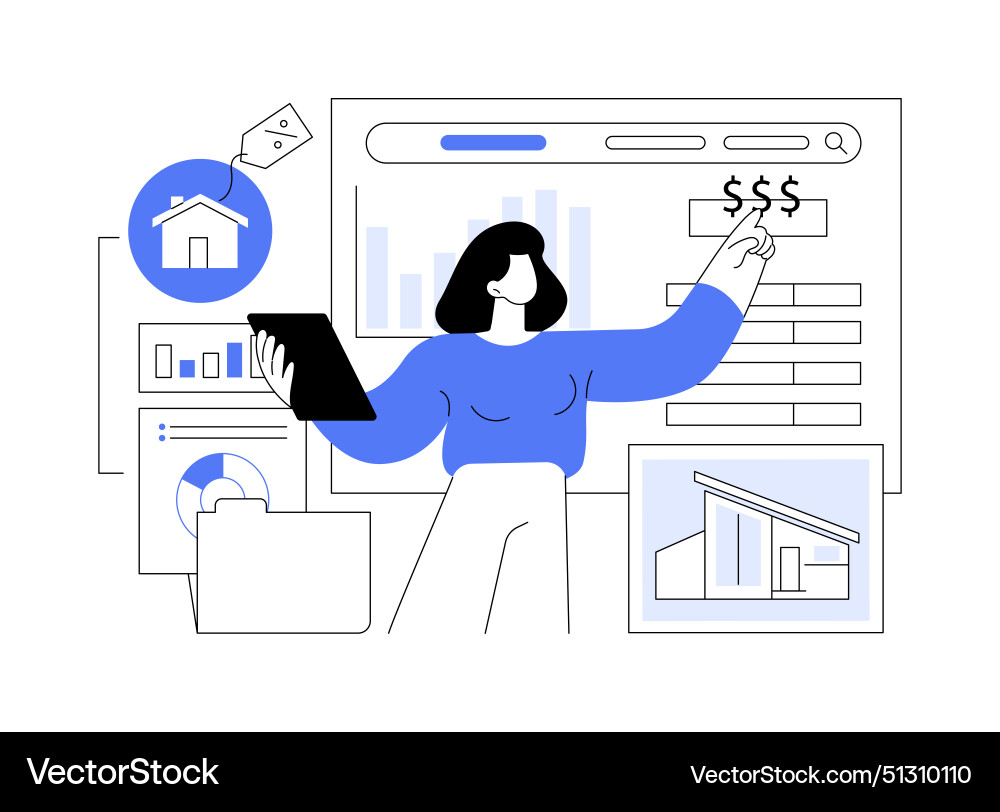 Real estate valuation isolated cartoon Royalty Free Vector