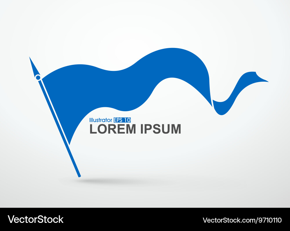 Simple flag waving in wind Royalty Free Vector Image