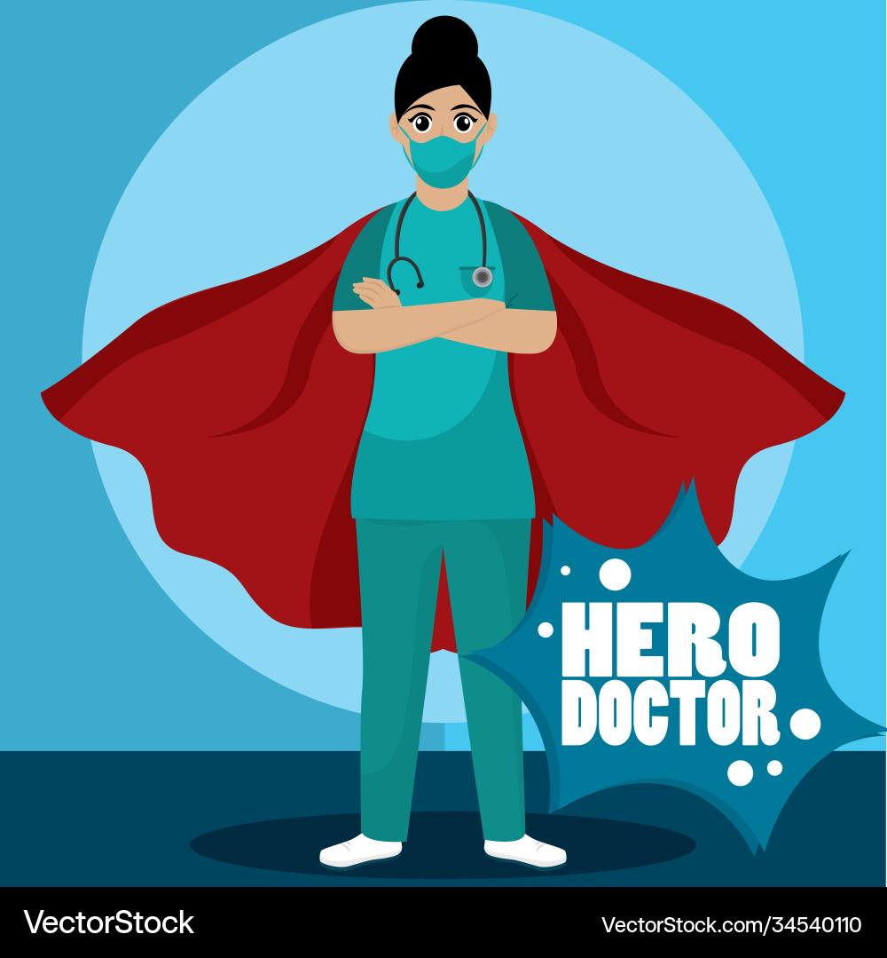 Surgeon hero doctor Royalty Free Vector Image - VectorStock