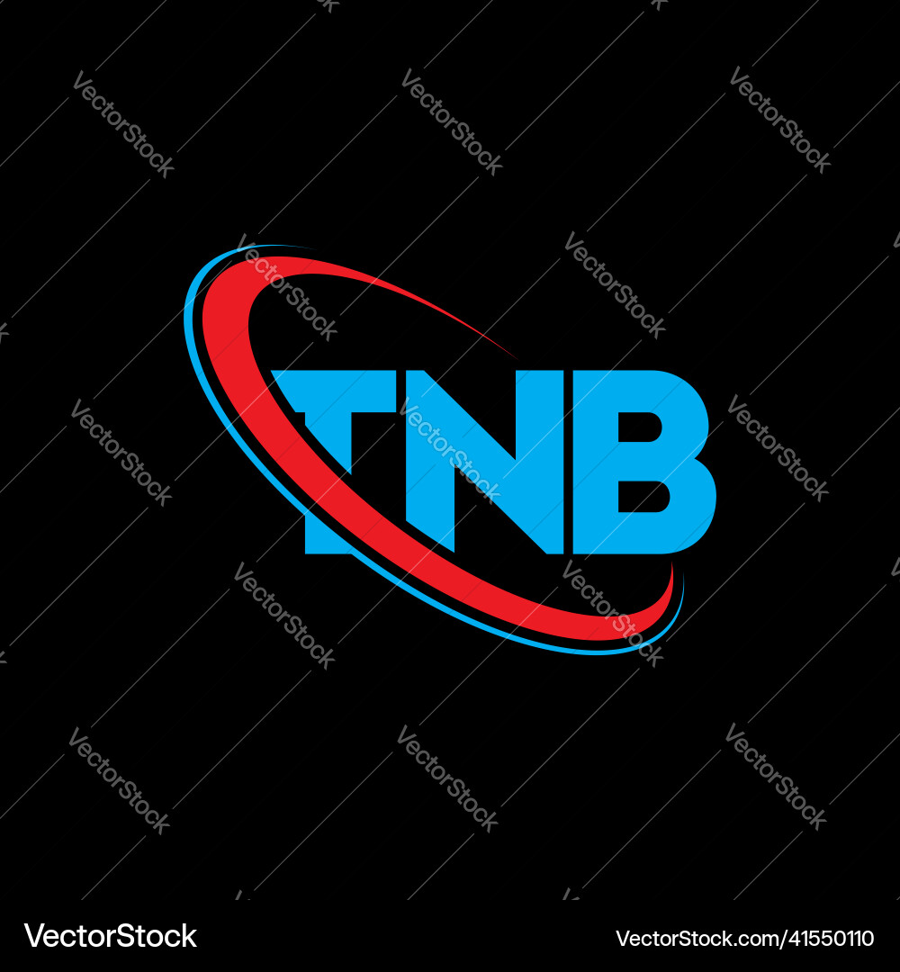 Tnb logo letter design Royalty Free Vector Image