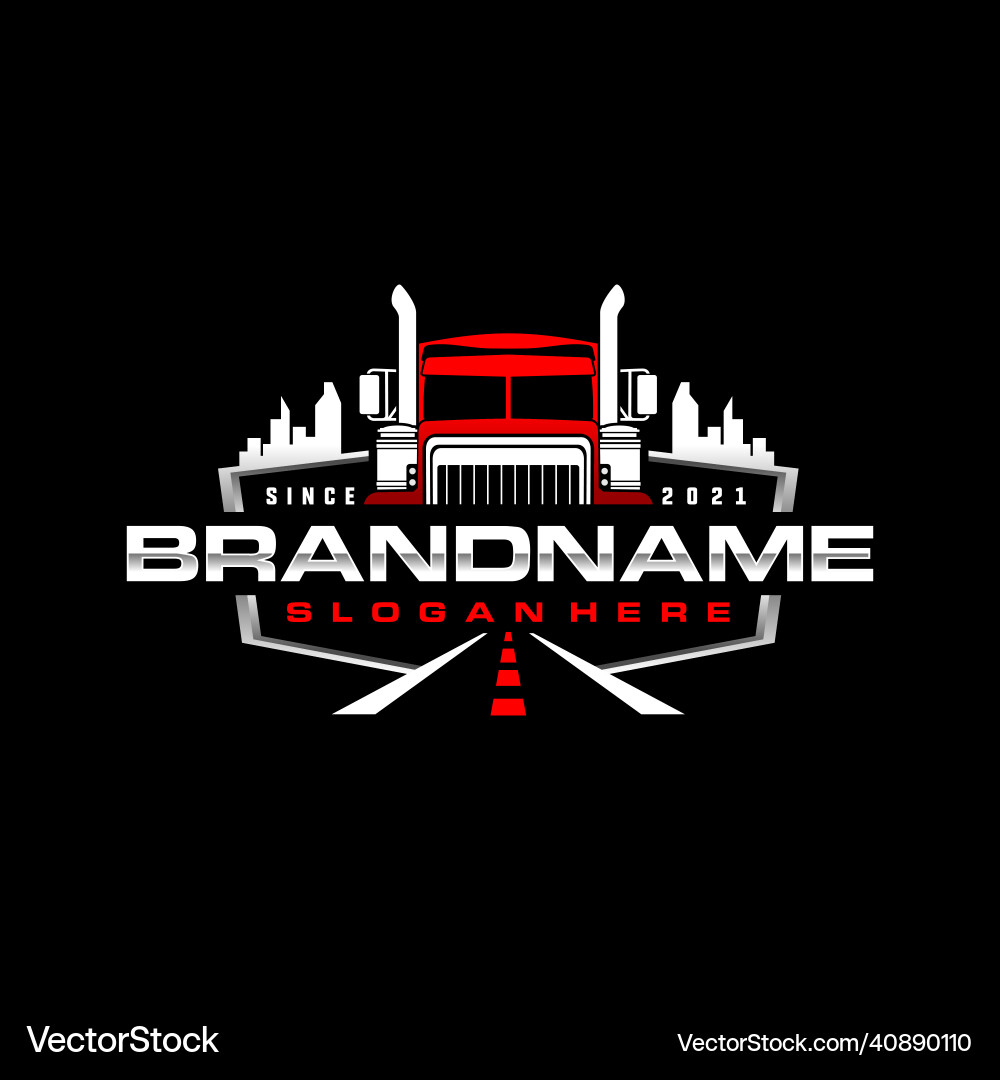 Truck logo template Royalty Free Vector Image - VectorStock