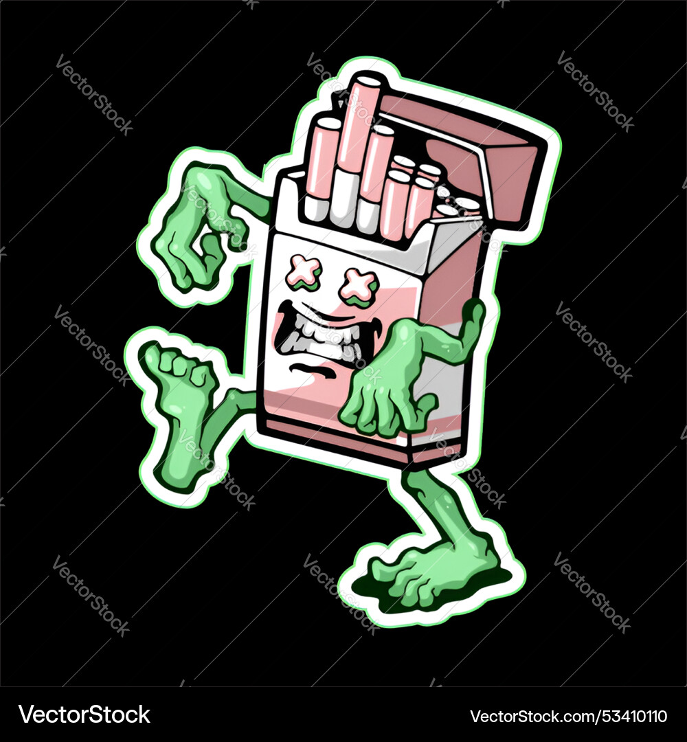 Zombie cigarette Royalty Free Vector Image - VectorStock