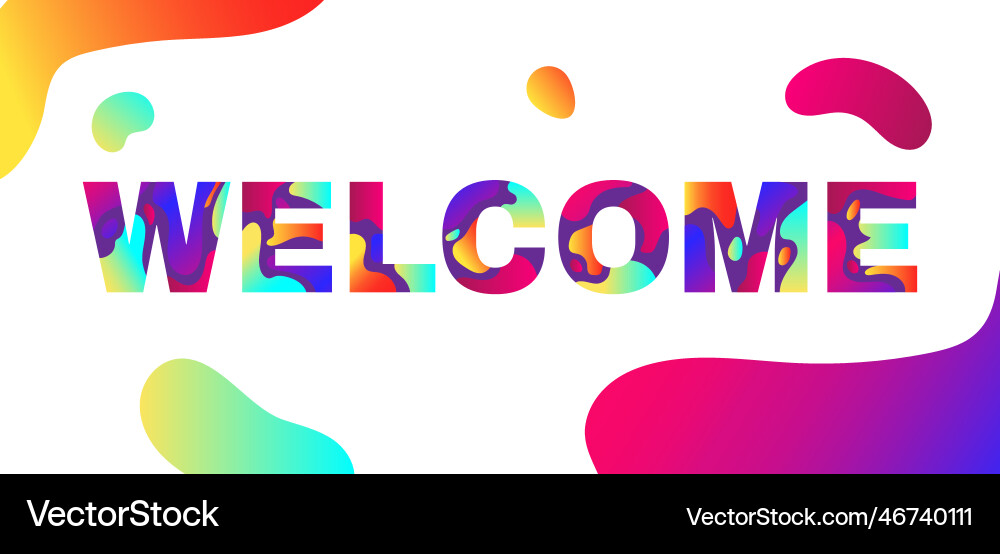 Abstract Colorful Welcome Banner Royalty Free Vector Image