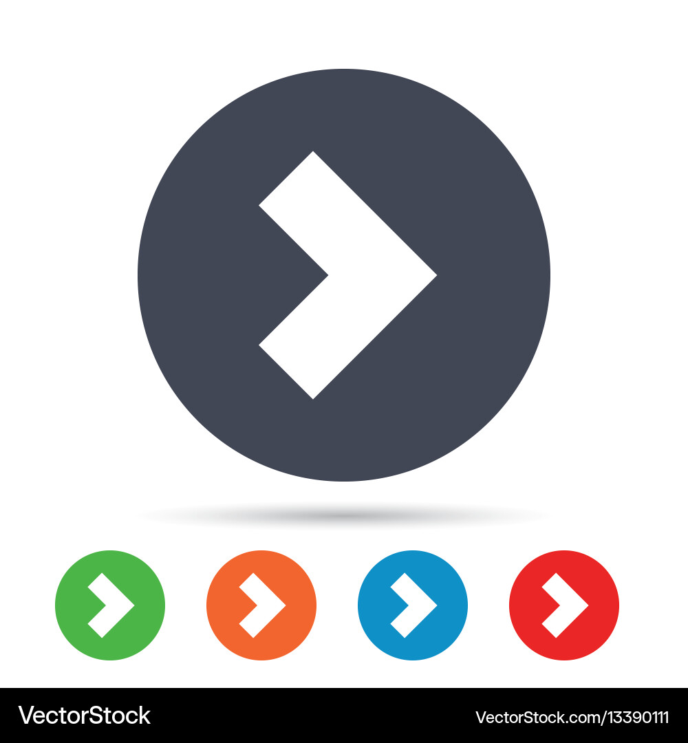 Arrow sign icon next button navigation symbol Vector Image