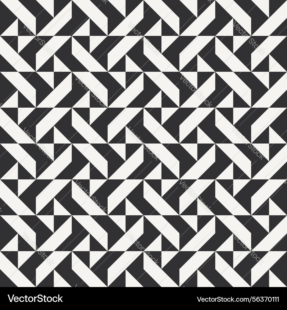 Black and white abstract geometric quilt pattern Vector Image
