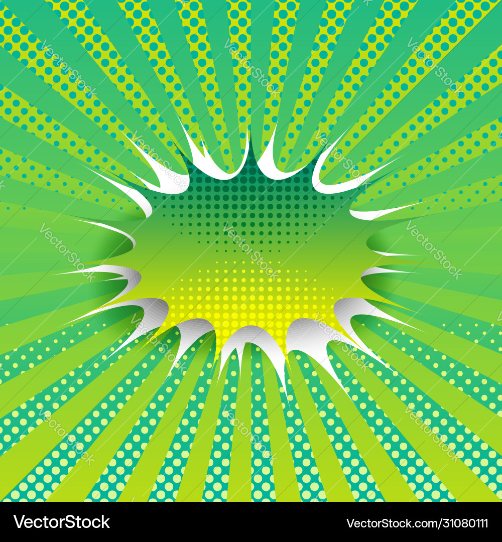 Comic book page green template Royalty Free Vector Image