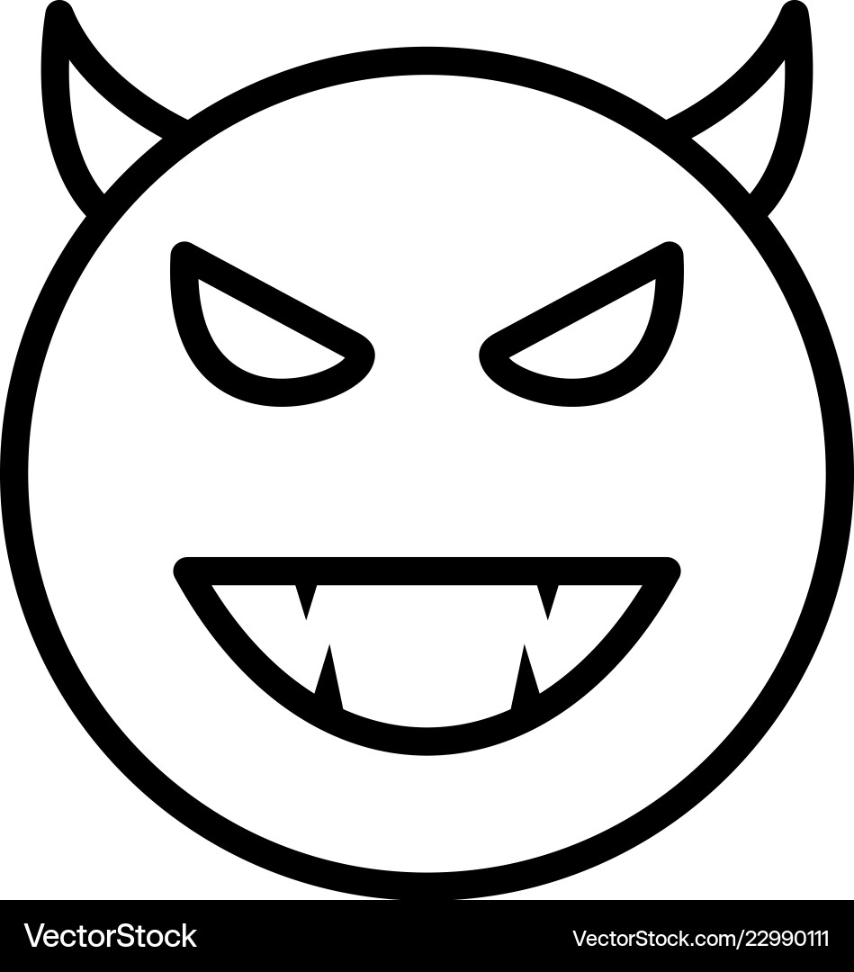 Devil emoji icon Royalty Free Vector Image - VectorStock