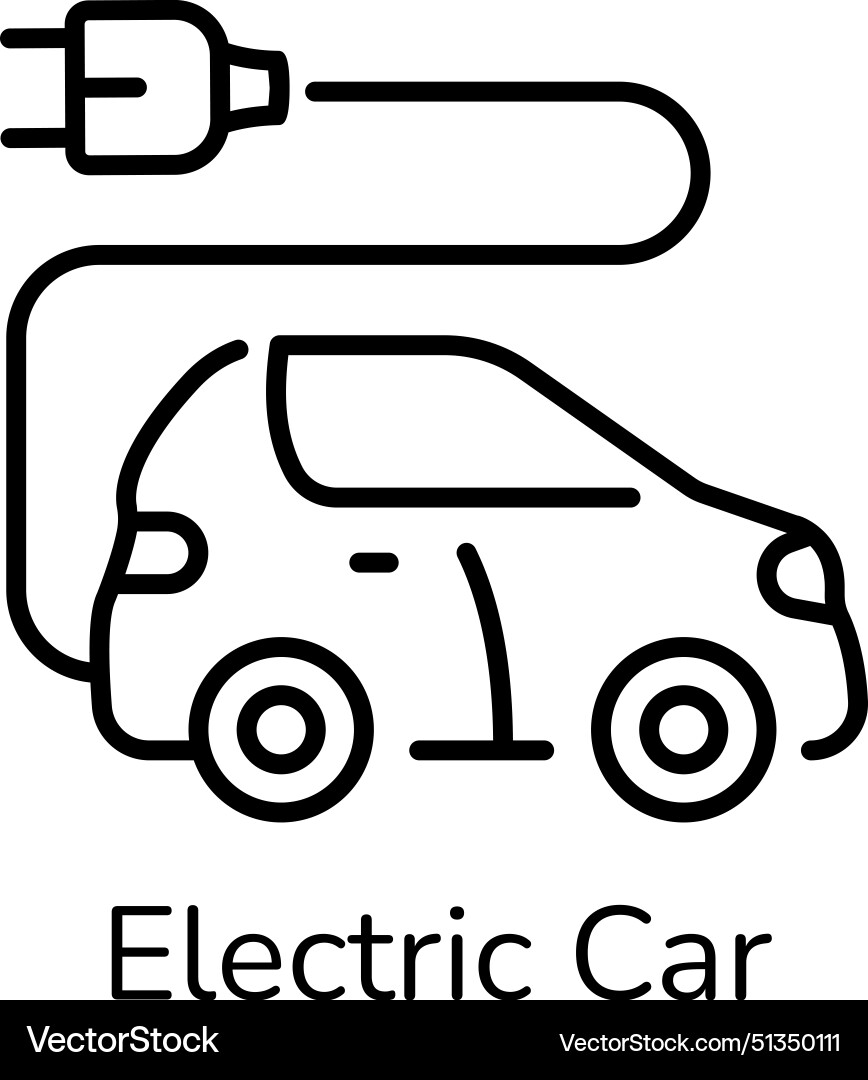 Electric car Royalty Free Vector Image - VectorStock