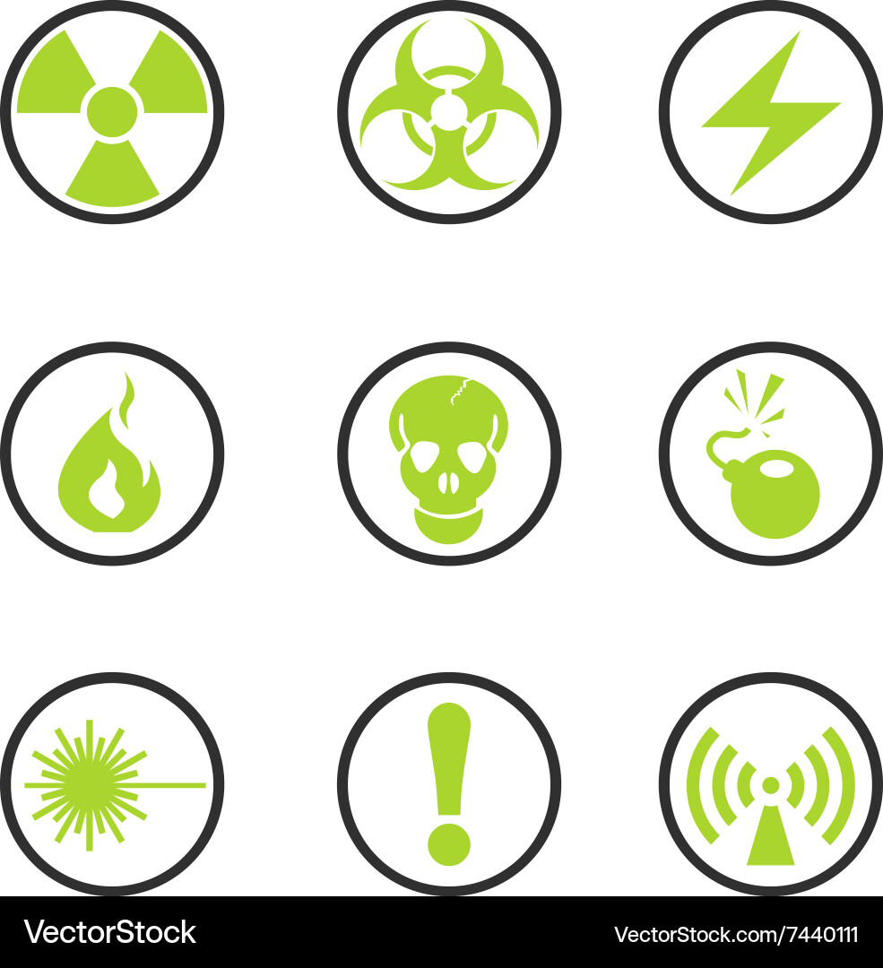 Gefahrenzeichen-Symbole Lizenzfreies Vektorbild
