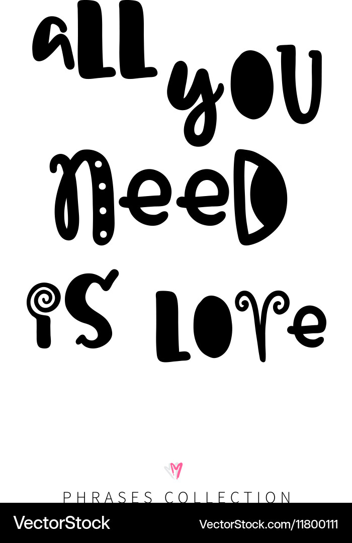 Hand drawn lettering poster Royalty Free Vector Image