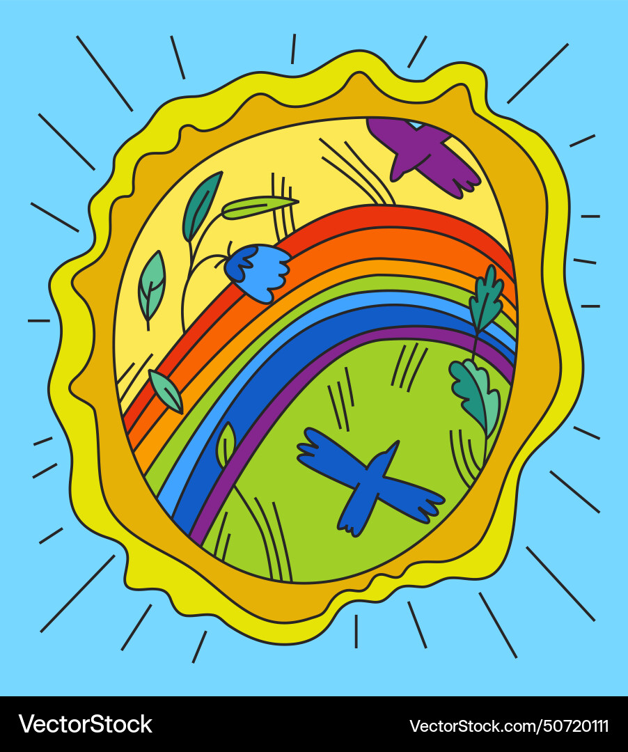 Hopecore aesthetic philosophy based on hope Vector Image