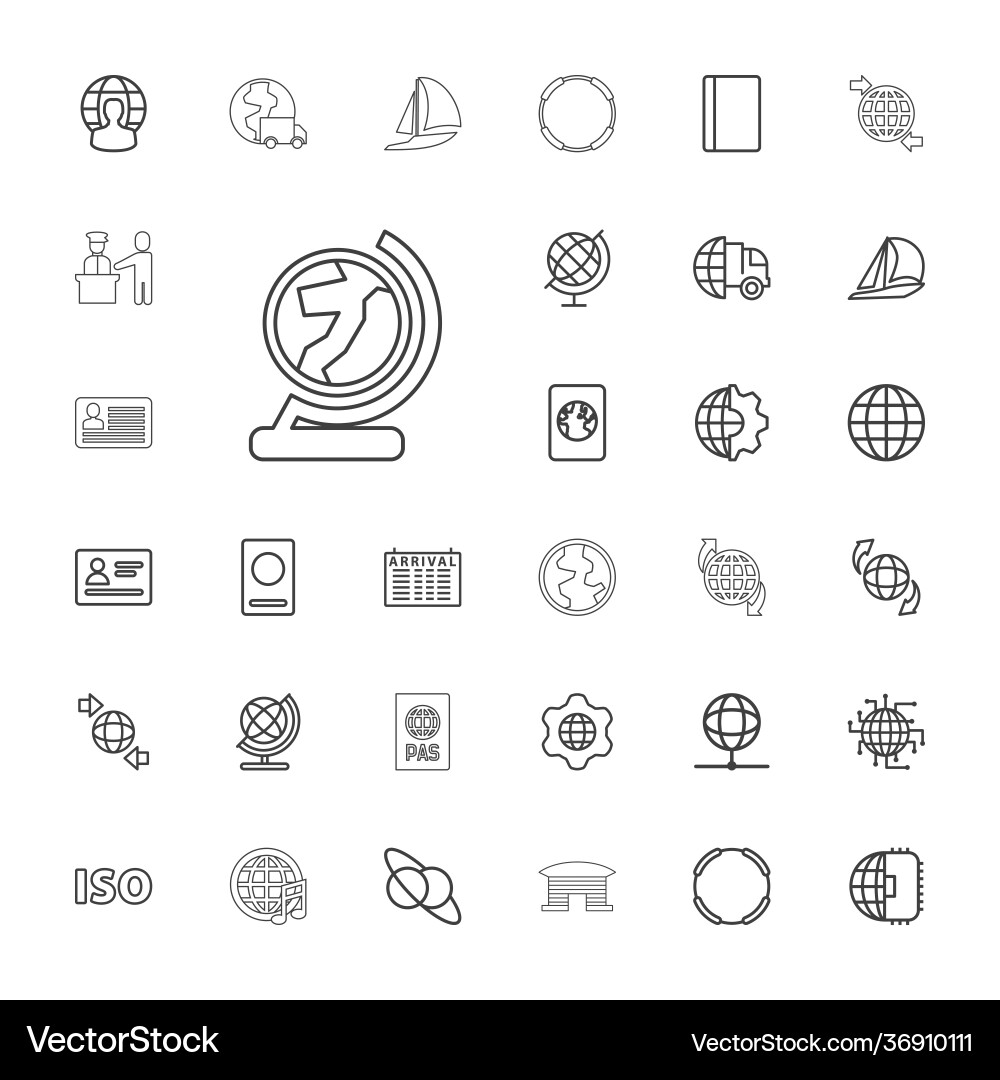 International icons Royalty Free Vector Image - VectorStock