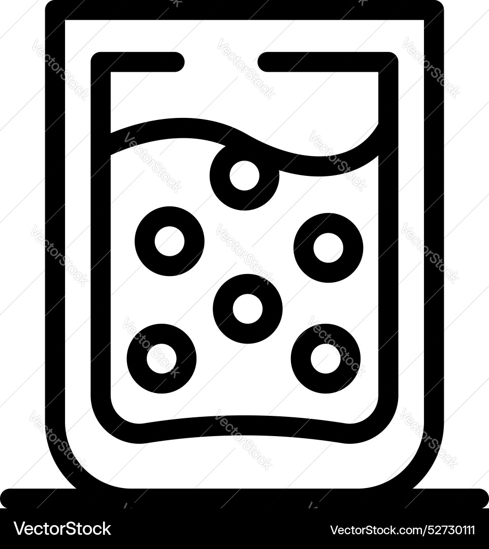 Laboratory glass beaker filled with liquid Vector Image