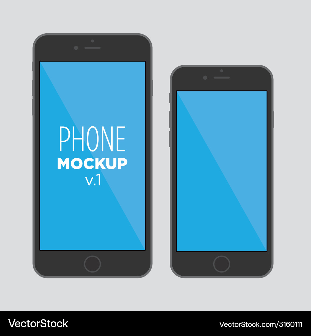 Phone mockup v1 Royalty Free Vector Image - VectorStock