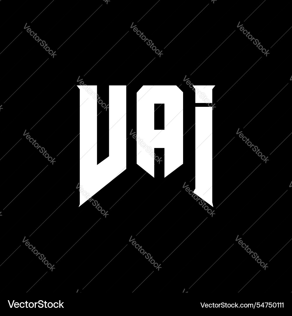 Vai letter logo design for technology company Vector Image