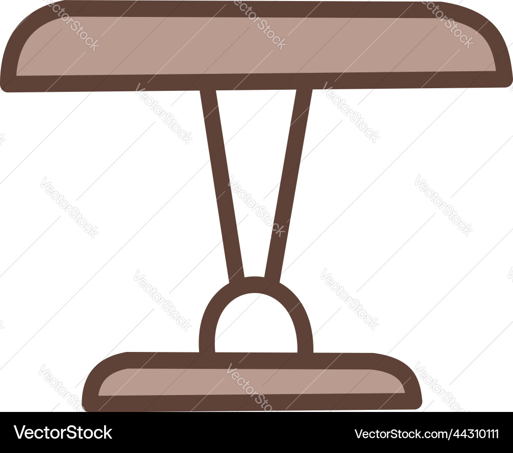 Wooden dinner table on a white background Vector Image
