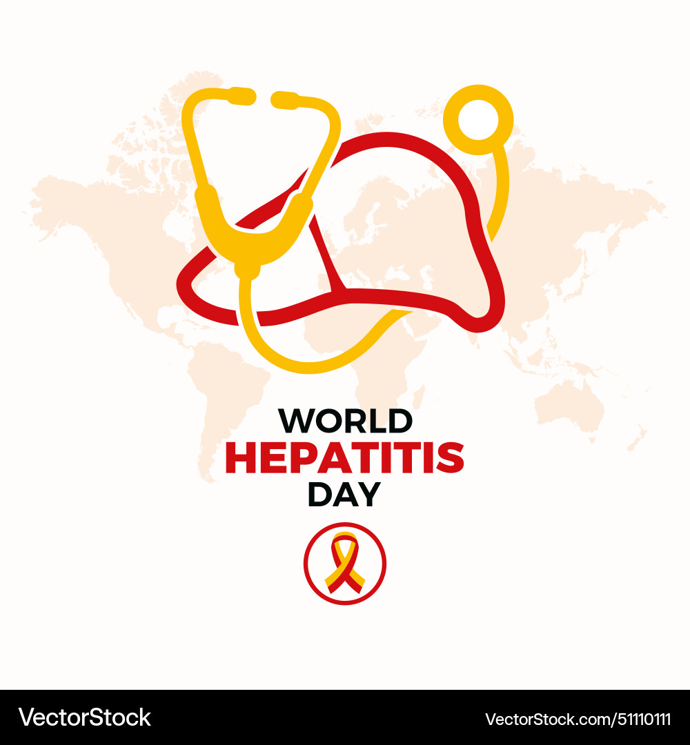 World hepatitis day poster Royalty Free Vector Image