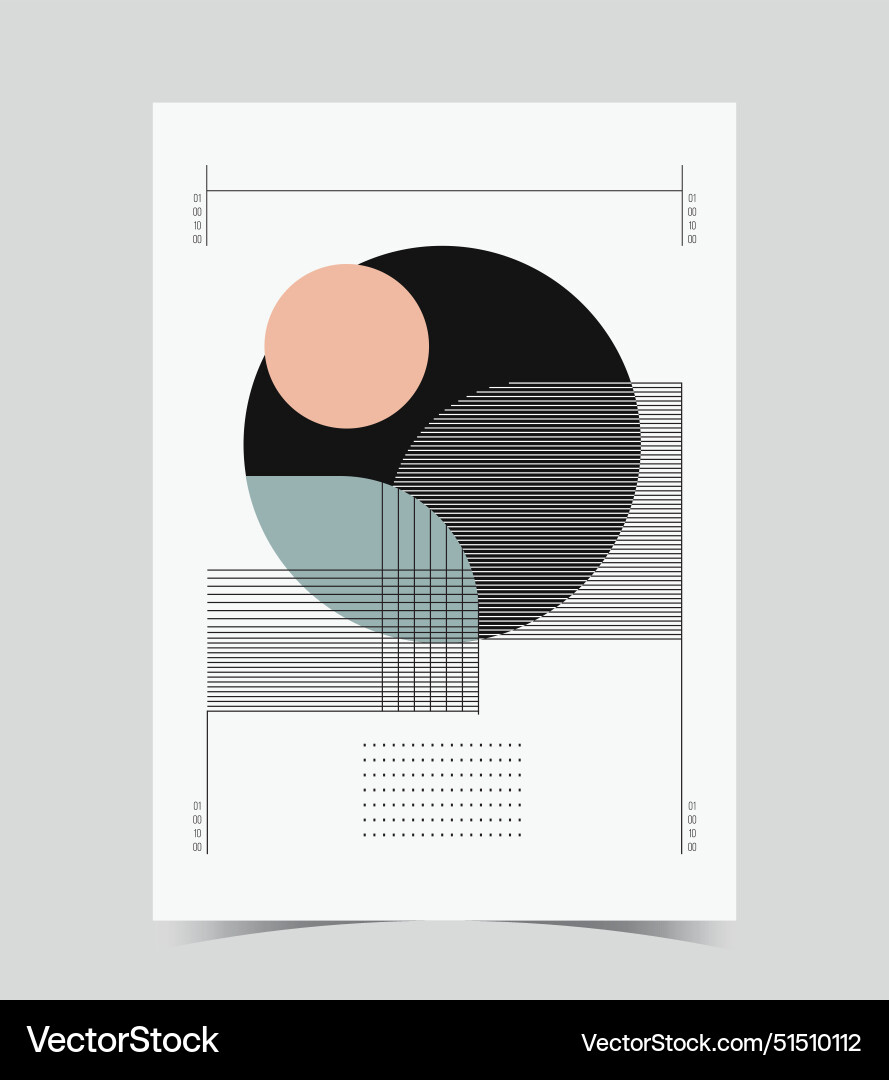 A poster with circle Royalty Free Vector Image