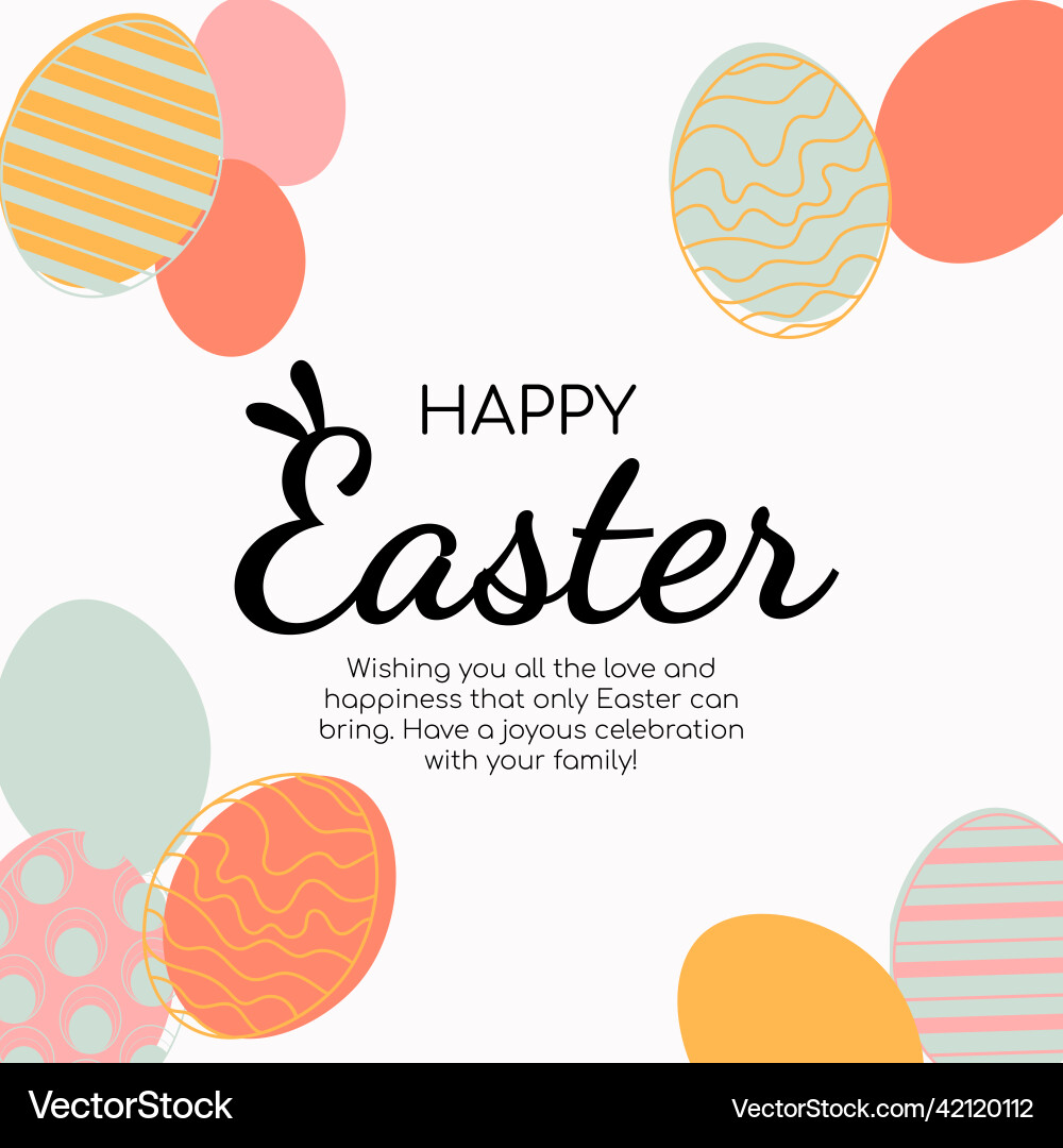 Banner design of happy easter Royalty Free Vector Image