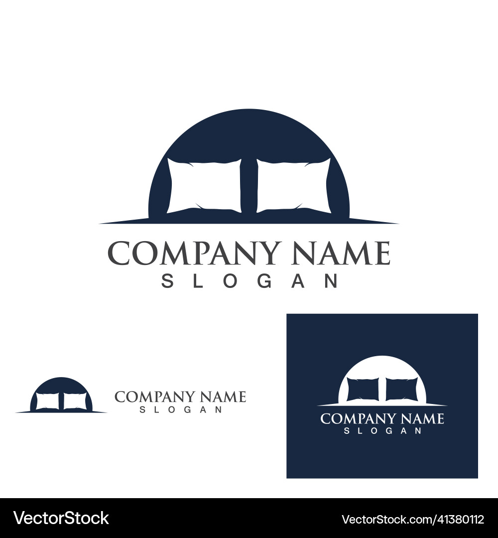 Bed logo and symbol Royalty Free Vector Image - VectorStock