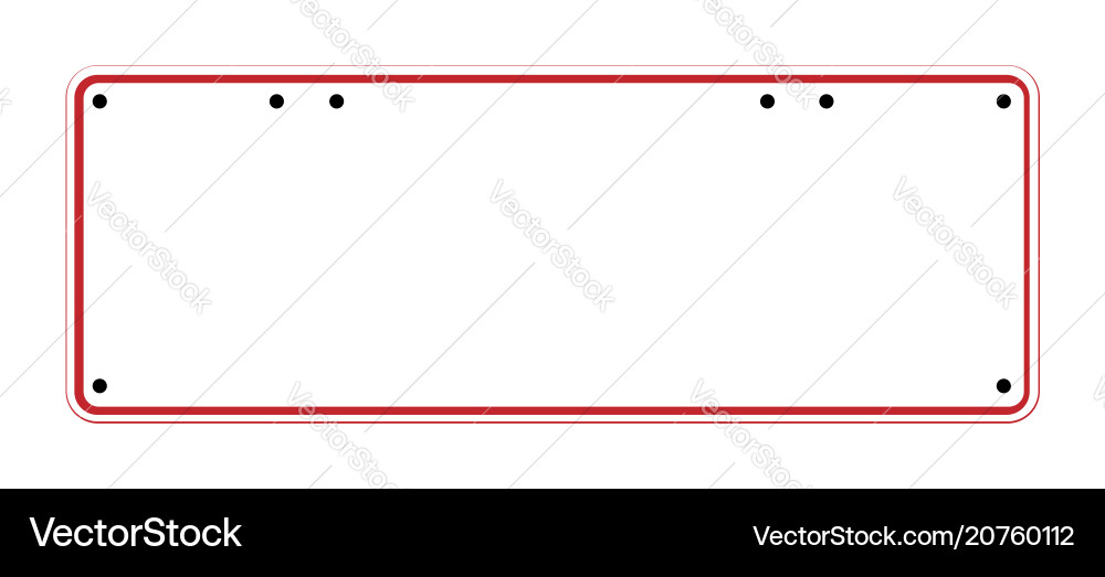 Blank australian registration plate Royalty Free Vector