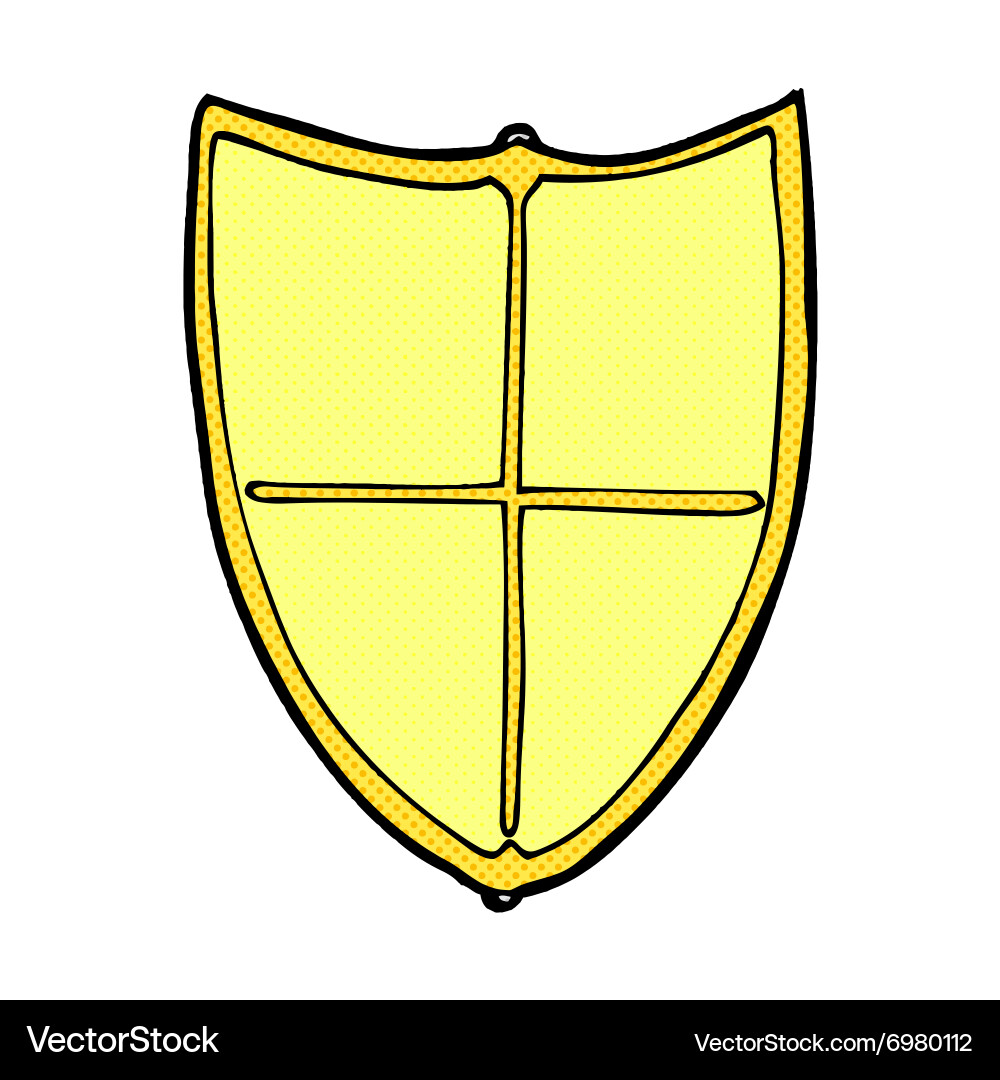 Comic cartoon heraldic shield Royalty Free Vector Image