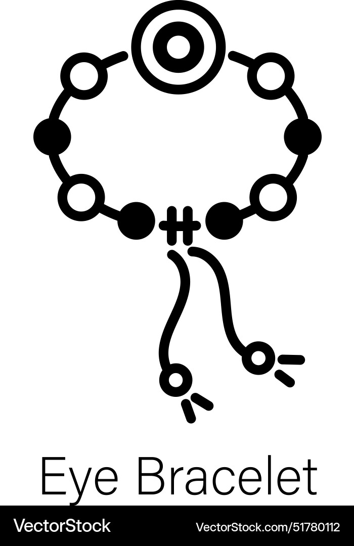 Eye bracelate Royalty Free Vector Image - VectorStock