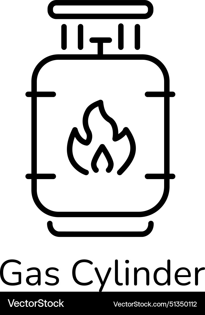 Gas cylinder Royalty Free Vector Image - VectorStock