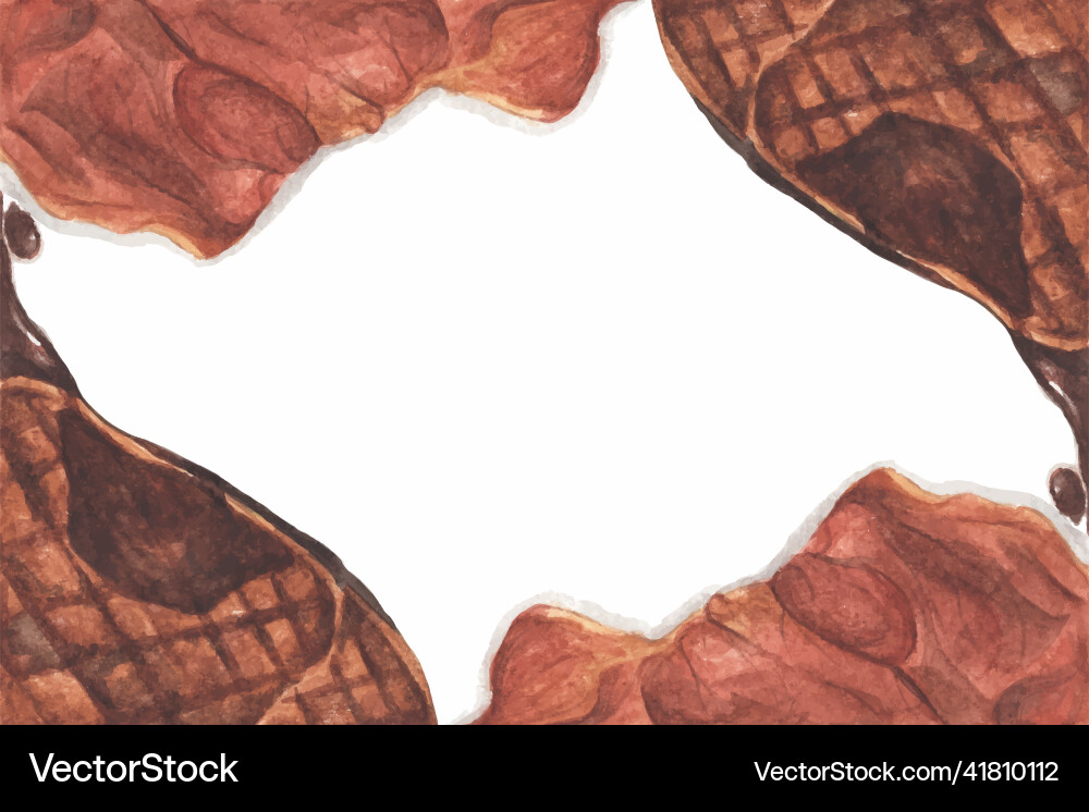 Grilled beef steaks watercolor Royalty Free Vector Image