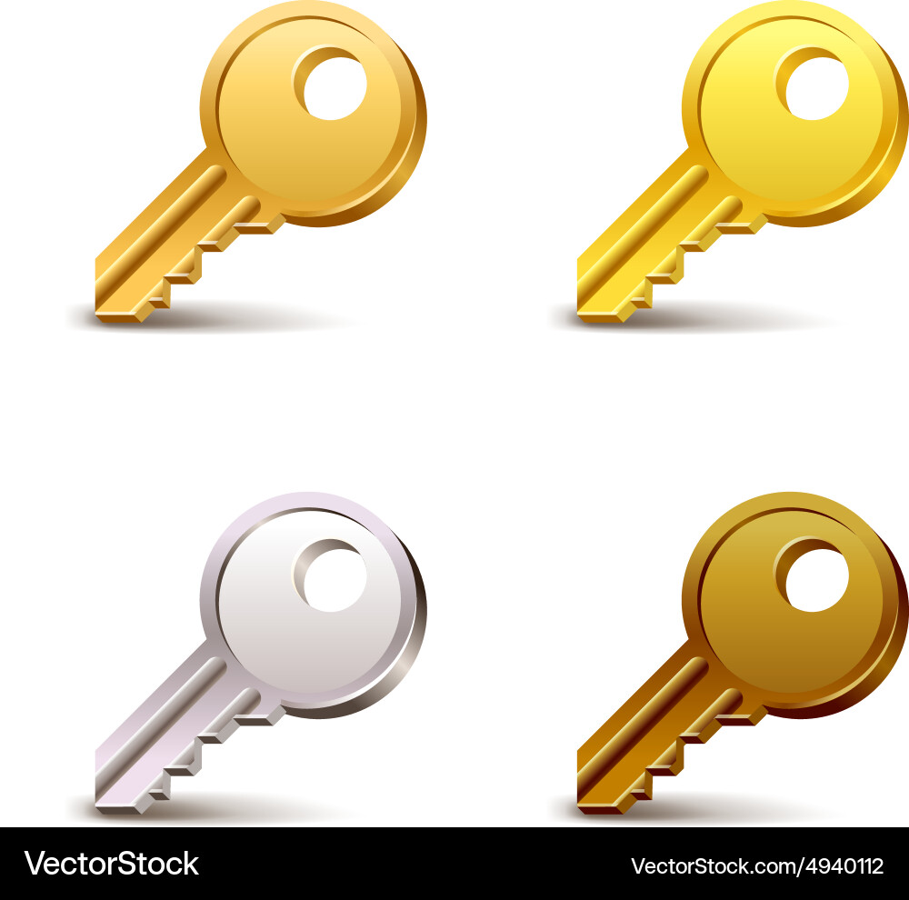 Key set Royalty Free Vector Image - VectorStock