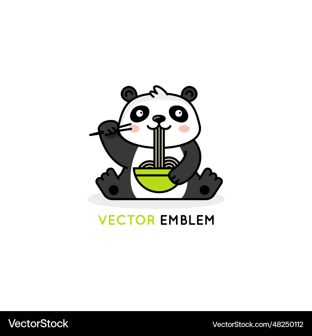 Logo design template in cartoon flat linear style Vector Image