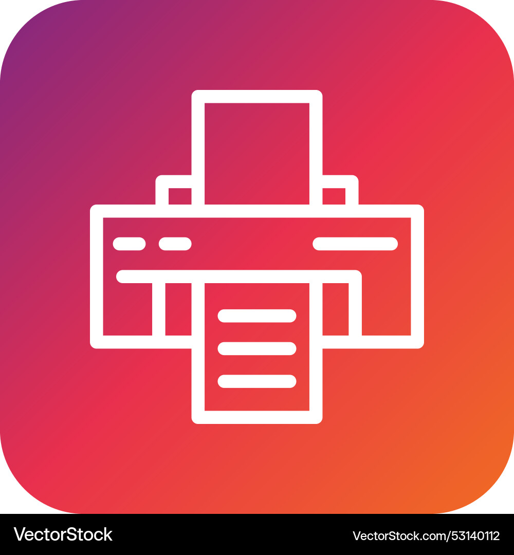 Printer icon design Royalty Free Vector Image - VectorStock