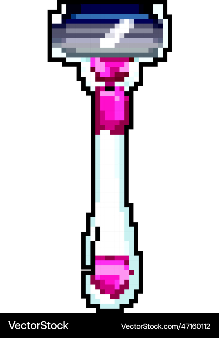 Razor shaver game pixel art Royalty Free Vector Image