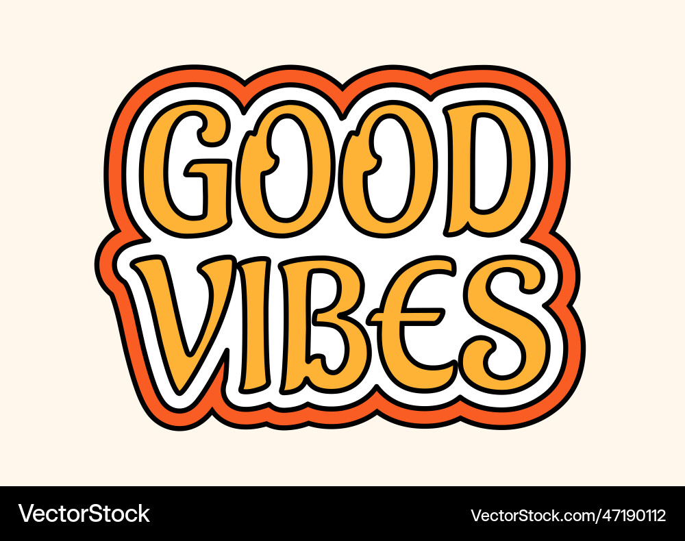Retro Good Vibes - 80s Style Royalty Free Vector Image
