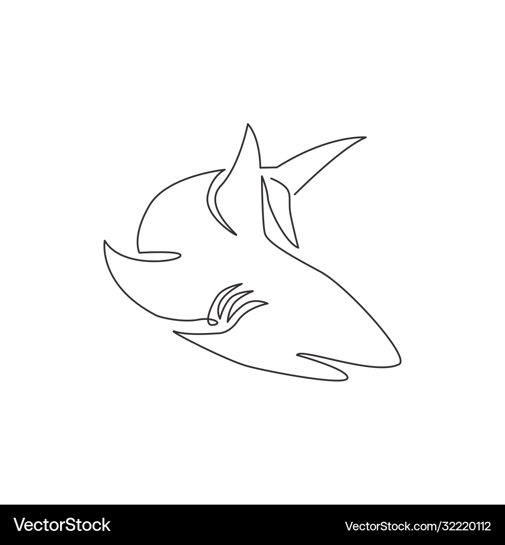 Single continuous line drawing aggressive Vector Image