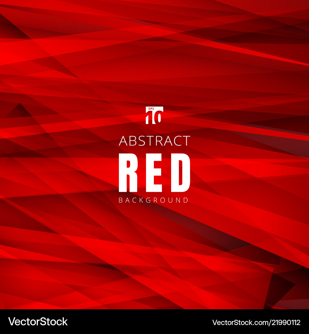 Template red shapes triangles overlapping Vector Image