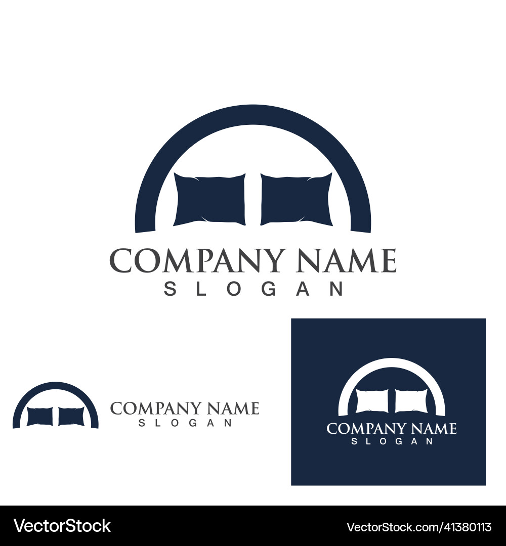 Bed logo and symbol Royalty Free Vector Image - VectorStock